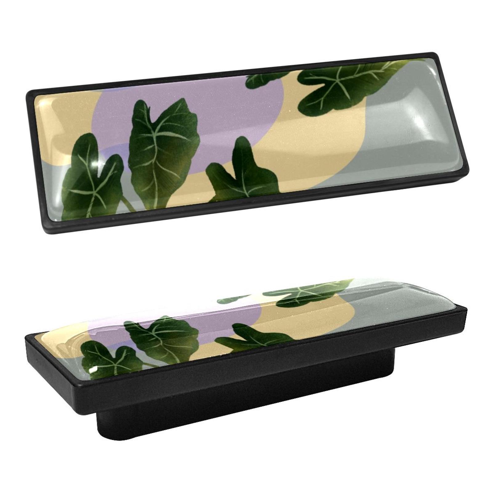 4 Pcs Rectangle Cabinet Handle Cupboard Knob Drawer Pulls Handle Leaves ...