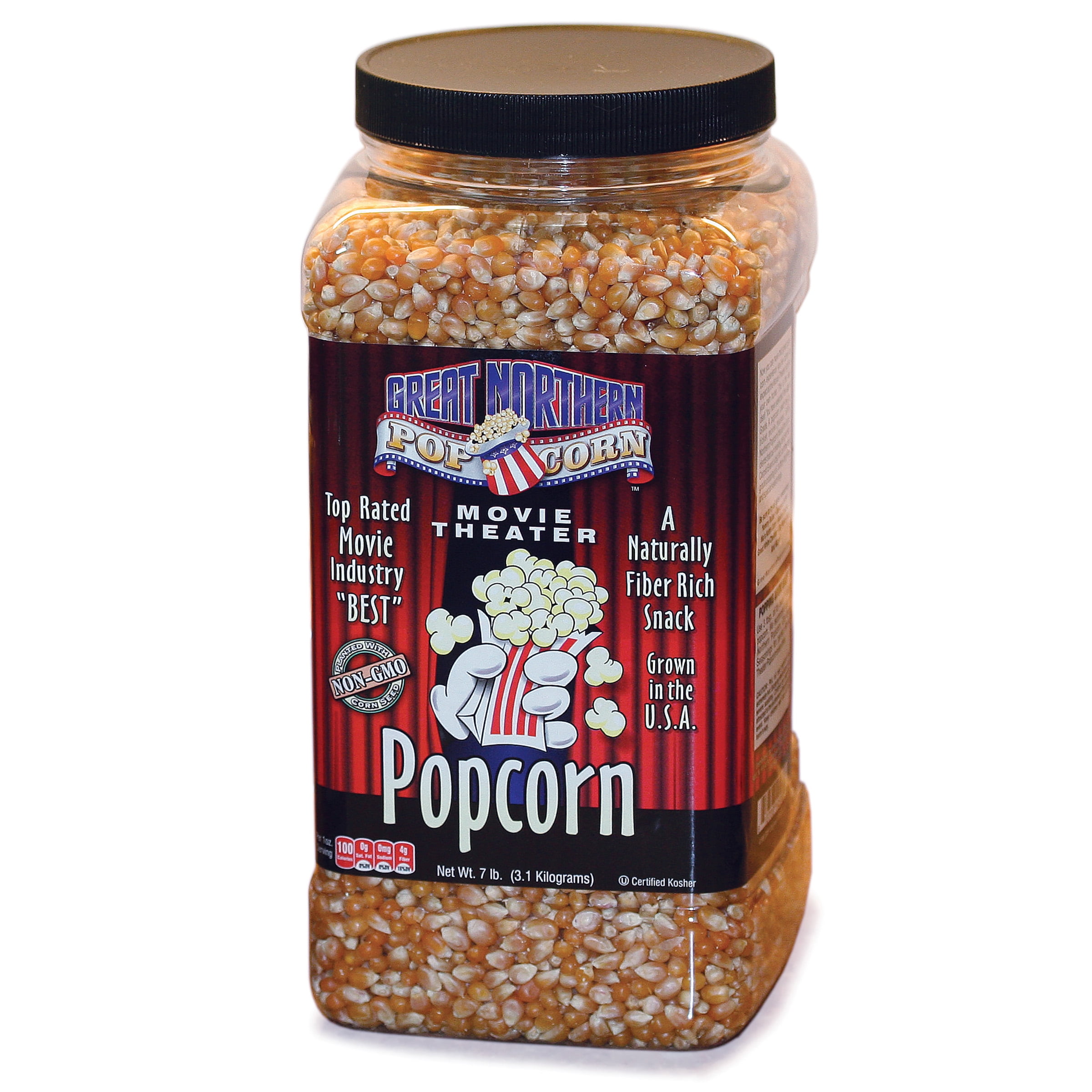 Great Northern Popcorn Premium Yellow Gourmet Popcorn, 7 Pound Jug ...