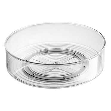 Home Intuition Clear Spinning Round Plastic Lazy Susan Turntable with 5 ...