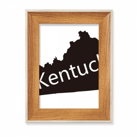 Kentucky America USA Map Outline Desktop Wooden Photo Frame Display ...