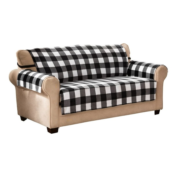 Black Buffalo Check Sofa | Baci Living Room