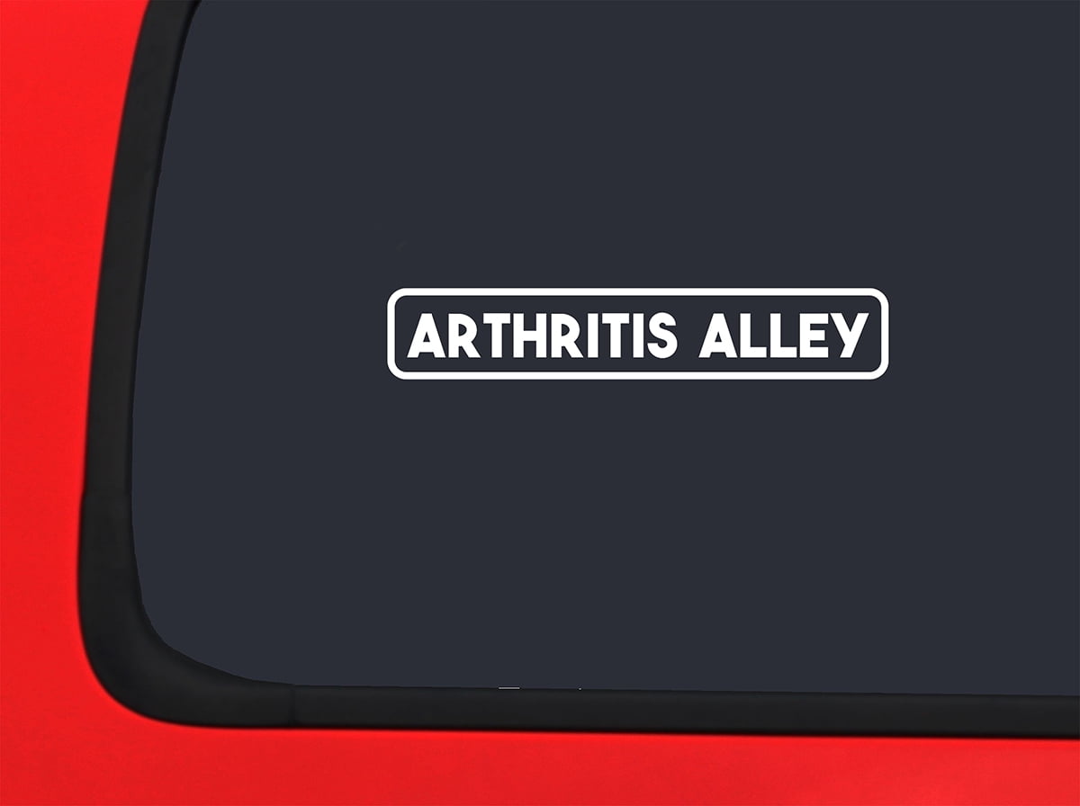 Car Sticker Arthritis Alley Funny Street Sign Old Aging Elderly Aches ...