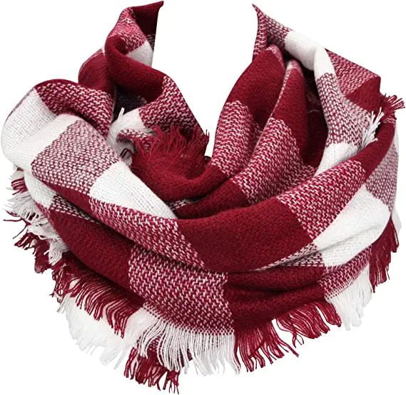 Plaid Infinity Scarf – Colorful Lumberjack Unisex Scarf – Soft Winter ...