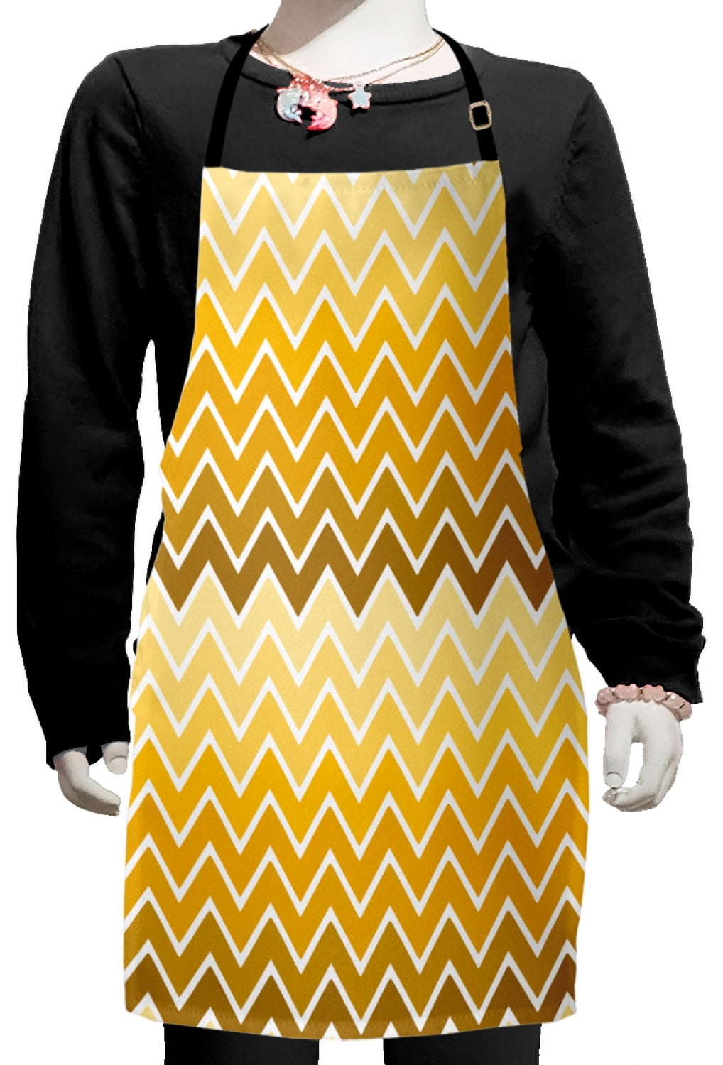 Chevron Kids Apron, Pattern with Zigzag Yellow Ombre Birthday ...