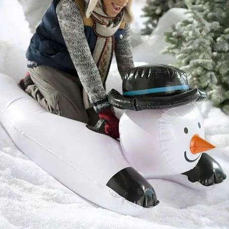 Lubelski Thicken Snow Tube Tear Resistance PVC Snowman Shape Inflatable ...