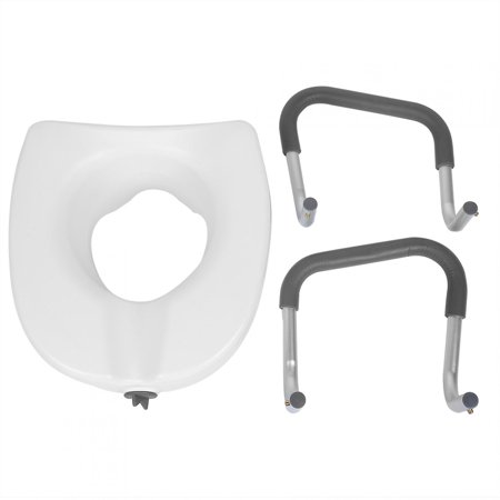 Ymiko Elevated Raised Toilet , Commode Booster Riser, Adjustable ...