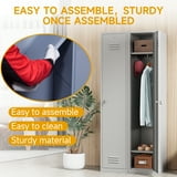 Firstsky 71" Metal Locker with Keys for Home,Gym,3 Tier Steel Office ...
