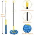 "KeFanta Microfiber Head Self-Wringing Twist Mop, 57"" Long Handle ...