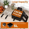 1700W 5L Stainless Steel Electric Deep Fryer, 3 Baskets, View Window ...