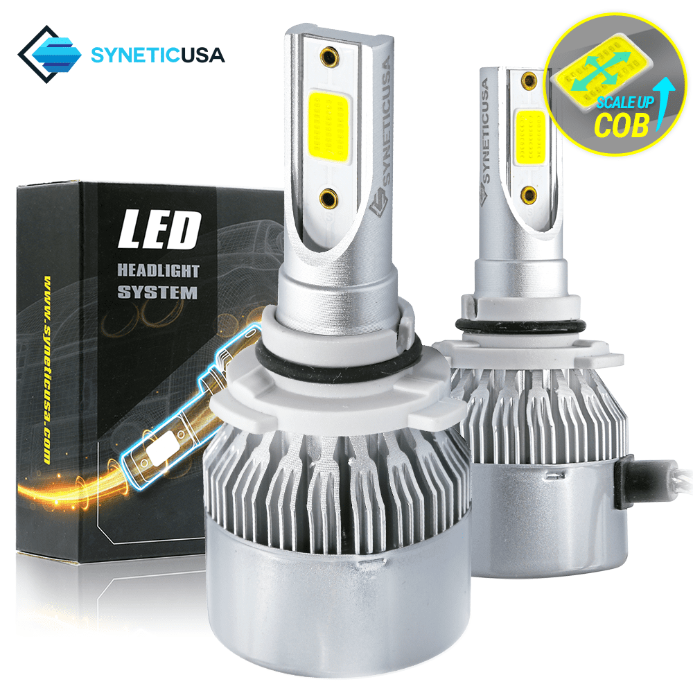 All in One 100W 10000LM High Power 9006 LED Headlight Kit Light Bulbs ...