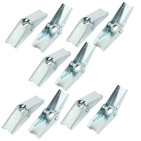 M10 Dia Female Thread Spring Loaded Hollow Wall Anchor Toggle Wing Nut ...