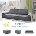 NAIZEA Modular 8-Piece Kids Couch Sofa, Convertible Foam Floor Cushion ...