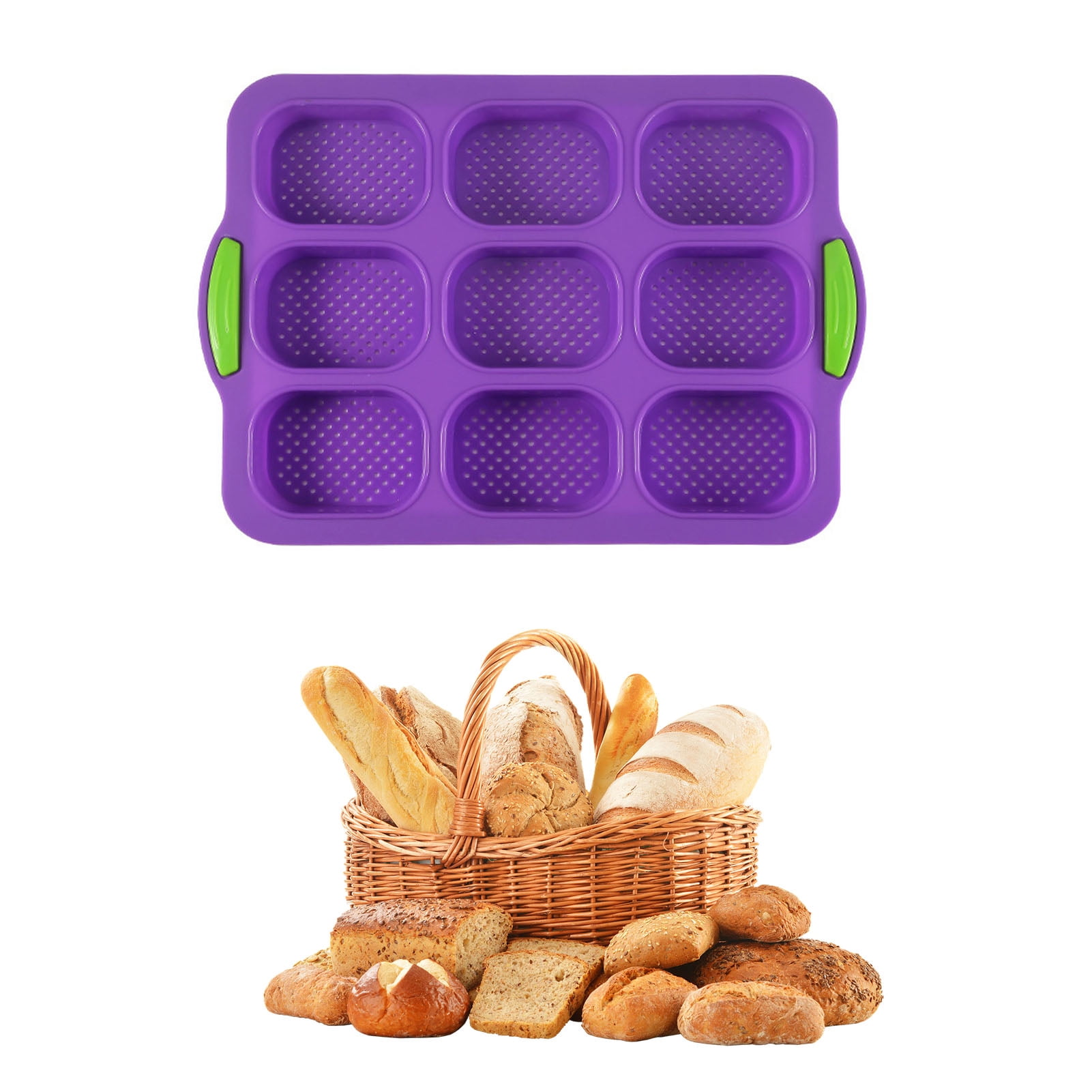 TAONMEISU Nonstick French Bread Mold Silicone Muffin Top Pan Square taonmeisu-nonstick-french-bread-mold-silicone-muffin-top-pan-square