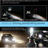 Alla Lighting 2pcs Super Bright 6500K White H11 H11LL LED Headlight ...
