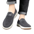 Casual Slip-On Loafers For Men Soft Fabric Platform Walking Shoes ...