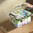 Large Capacity Double-Layer Medicine Organizer Box - Waterproof ...