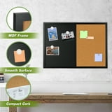 Combination Chalk and Cork Board Half Cork Bulleting Board Half Black ...