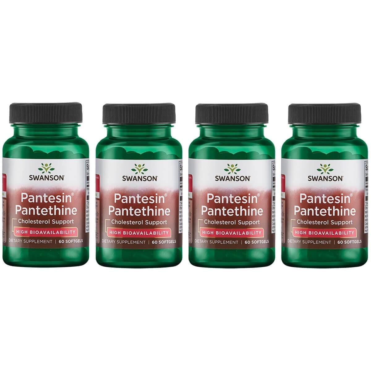 Swanson Pantesin Pantethine 300 mg 60 Sgels 4 Pack - Walmart.com