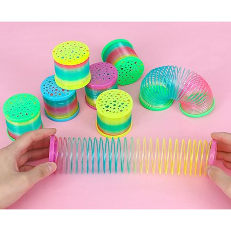 Gprince 3D Glow in Dark Walking Rainbow Spring Toy Circle Slinky Magic Circle Stretchy 1pc ...