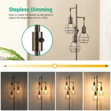 EDISHINE Adjustable Pole Dimmable Industrial Floor Lamp, 65 inch, 3 LED ...