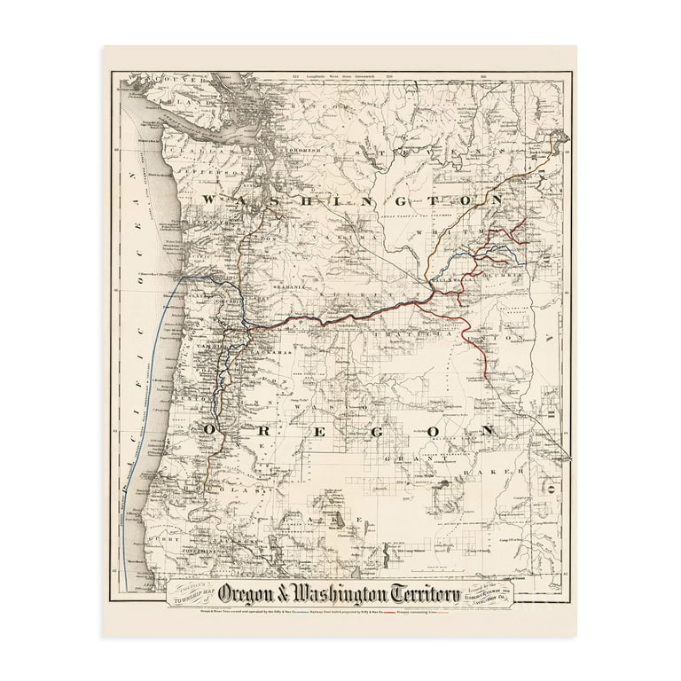 Oregon Washington Map With Cities