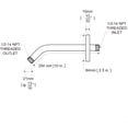 Shower Arm with Flange, 10 in Bright Gold Wall Mount Replacement Angle ...