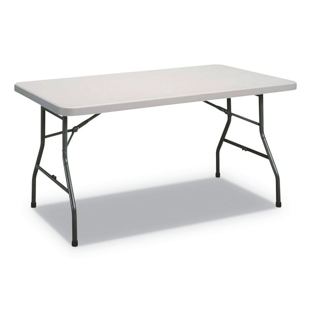 Alera Rectangular Plastic 5 Foot Folding Table, Gray - Walmart.com