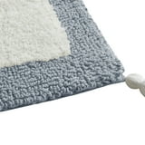 My Texas House Light Blue Border Cotton Bath Rug with Tassels, 20" x 30 ...