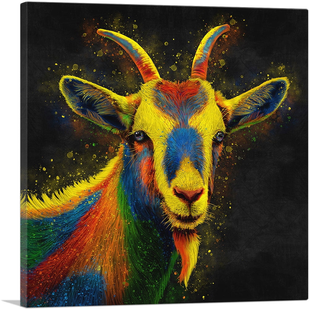 ARTCANVAS Goat Farm Animal Canvas Art Print - Size: 18" x 18" (1.50" Deep) - Walmart.com