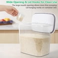 Airtight Rice Container 25 Lbs with Handle and Cup – 12.68Qt Large ...