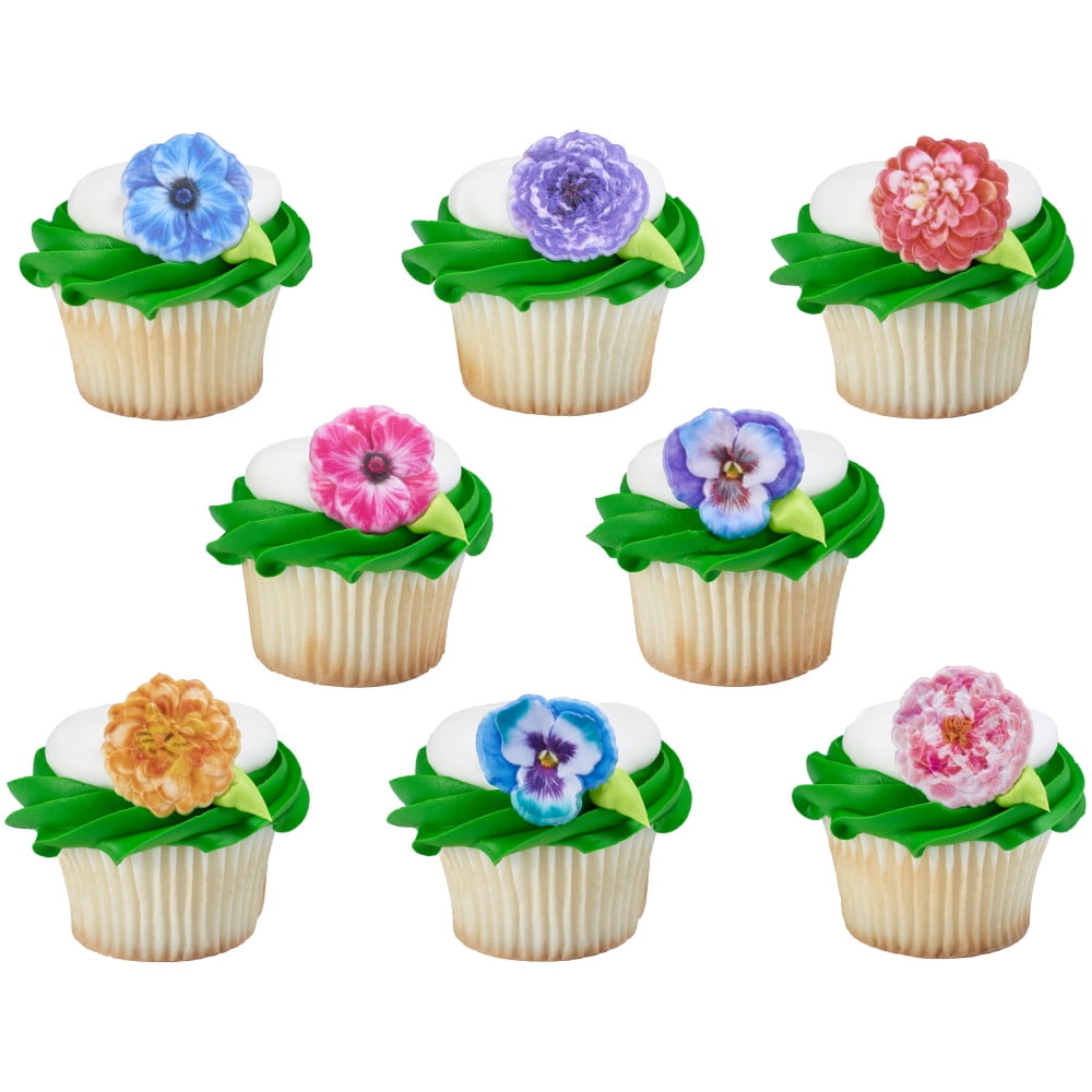 Cake Topper Decor, Garden and Tea Party,Garden Flowers Cake Topper For ...