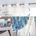 Blue Sea Turtle Sheer Curtains 45 Inch Long 2 Panels, Beach Happy Place ...