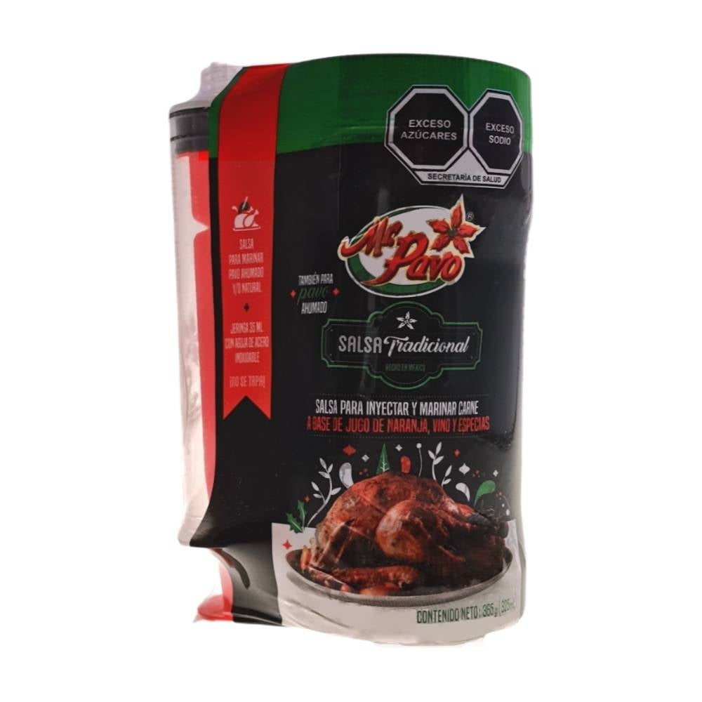 Salsa Mr. Pavo tradicional 325 ml + 1 jeringa | Walmart en línea