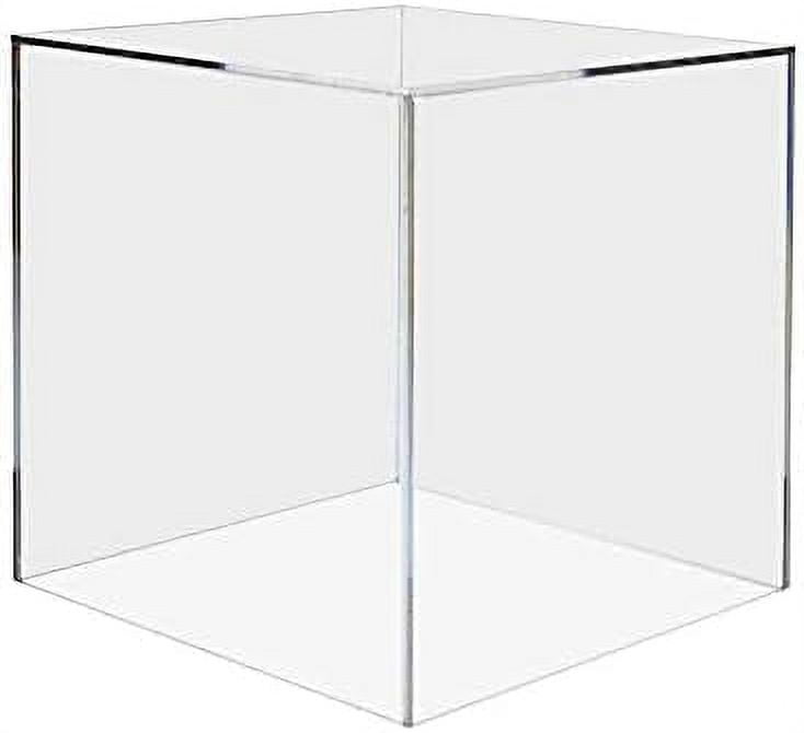 4" X 4" Acrylic Display Riser Box With One Open Side Versatile Clear ...