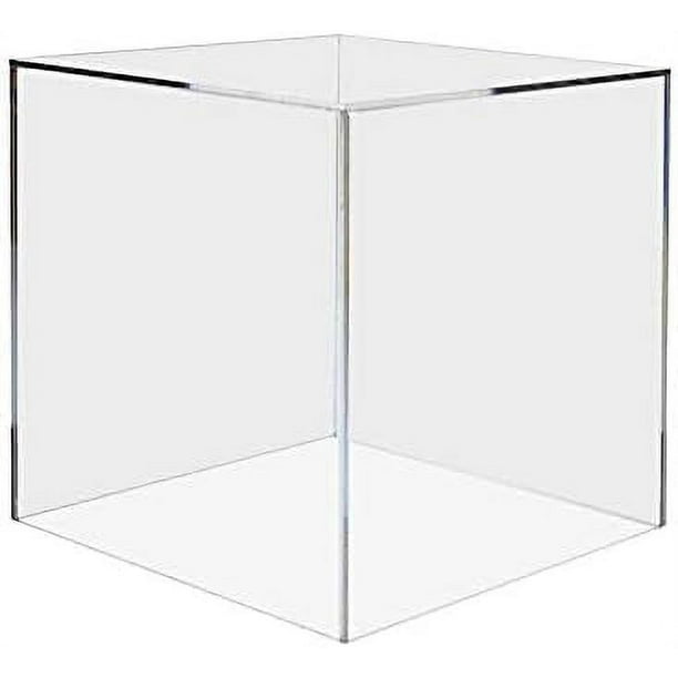 4" X 4" Acrylic Display Riser Box With One Open Side Versatile Clear ...