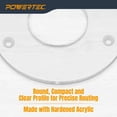 POWERTEC Dia 2-1/2" Router Base Plate, Clear Acrylic w/Multiple ...