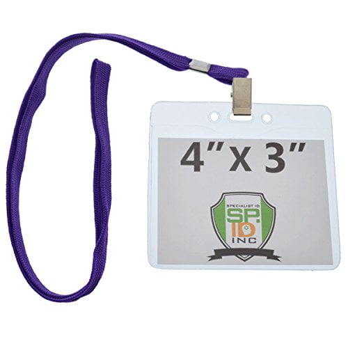 10 Pack - Premium 4X3 Trade Show / Convention Credential Badge Holders ...