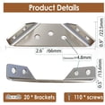 20-Pack Heavy Duty Stainless Steel L Brackets for Wood - 90° Corner ...