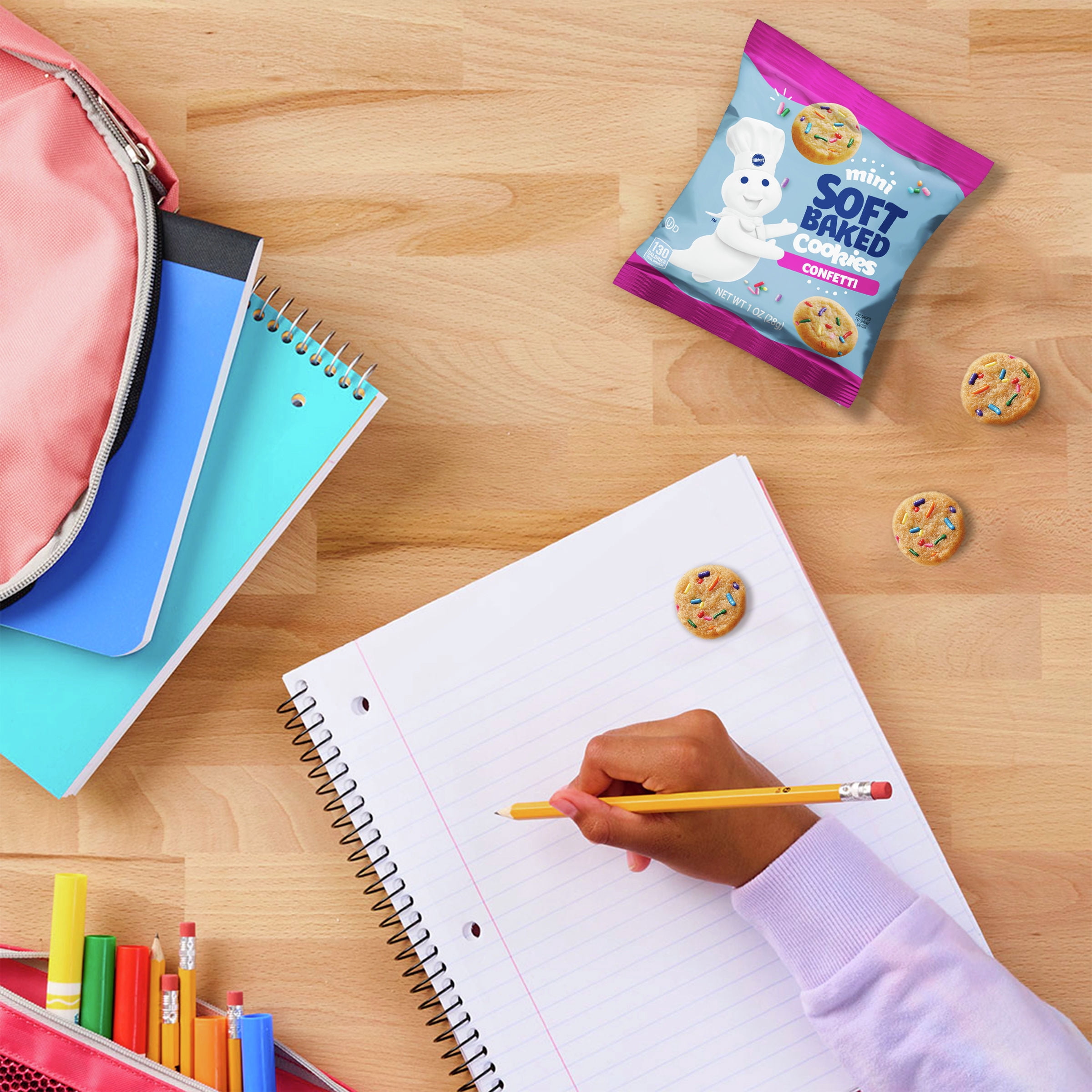 Buy Pillsbury Mini Soft Baked Cookies, Confetti, Snack Bags, 12 ct ...