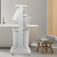 2-Tier Laundry Hamper Basket Sorter Bathroom Organizer with Wheels ...