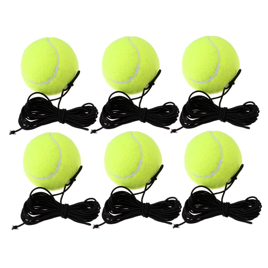 6x Rubber Tennis Rebounder Balls Outdoor Practice ball of for Beginners ...