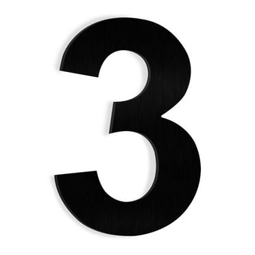 Hy-Ko Prestige Number 1- 6 inch Architectural House Number, Satin Black ...