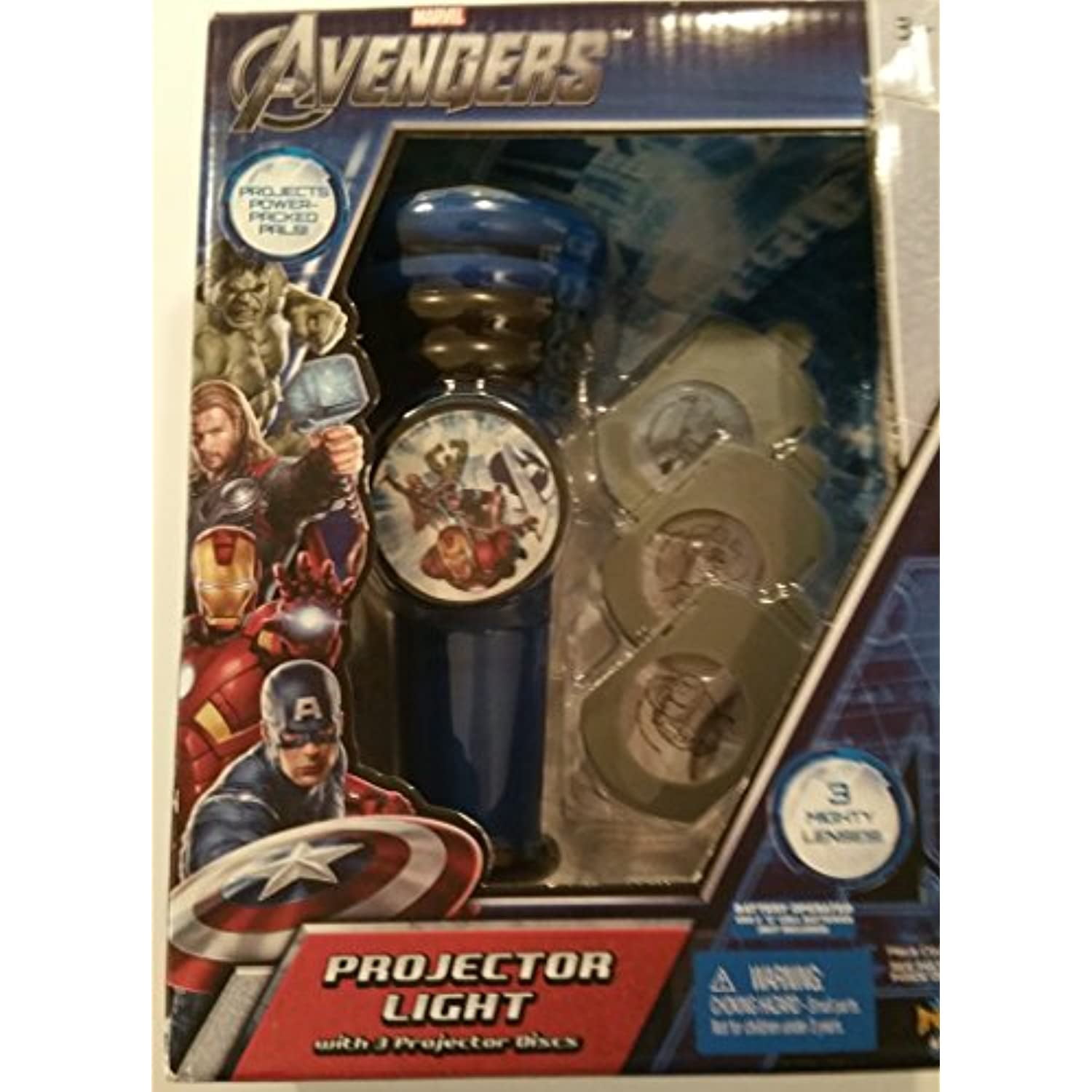 Marvel Avengers LED Projector Light with Iron Man & Hulk - Kids Room ...