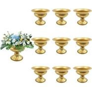 BalsaCircle 6" Gold S Metallic Letters Symbols Ceramic Flower Vase ...