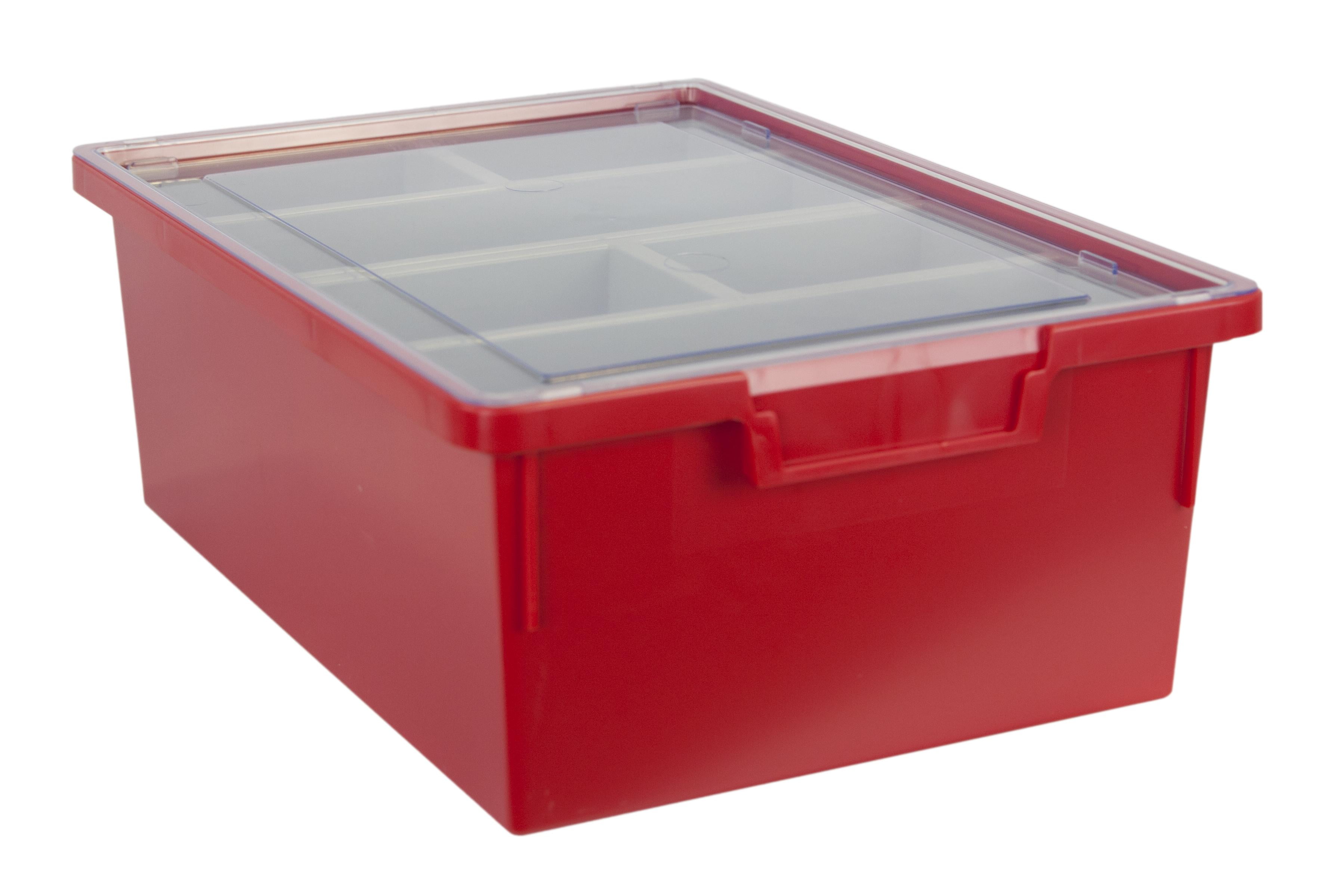 Bin/ Tote/ Tray Divider Kit - Double Depth 6" Bin in Primary Red - 3 ...