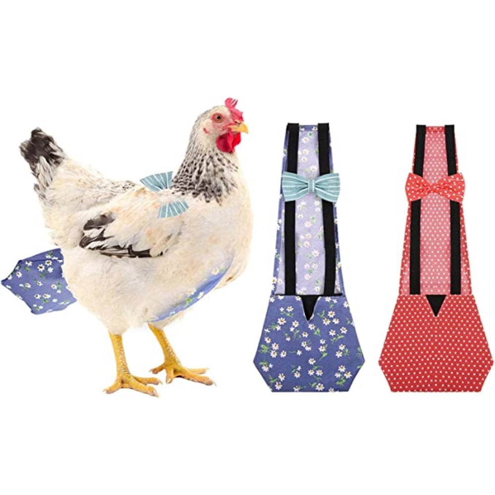 SUTENG 2 Pcs Pet Diapers, Washable Reusable Diapers for Chickens, Ducks ...