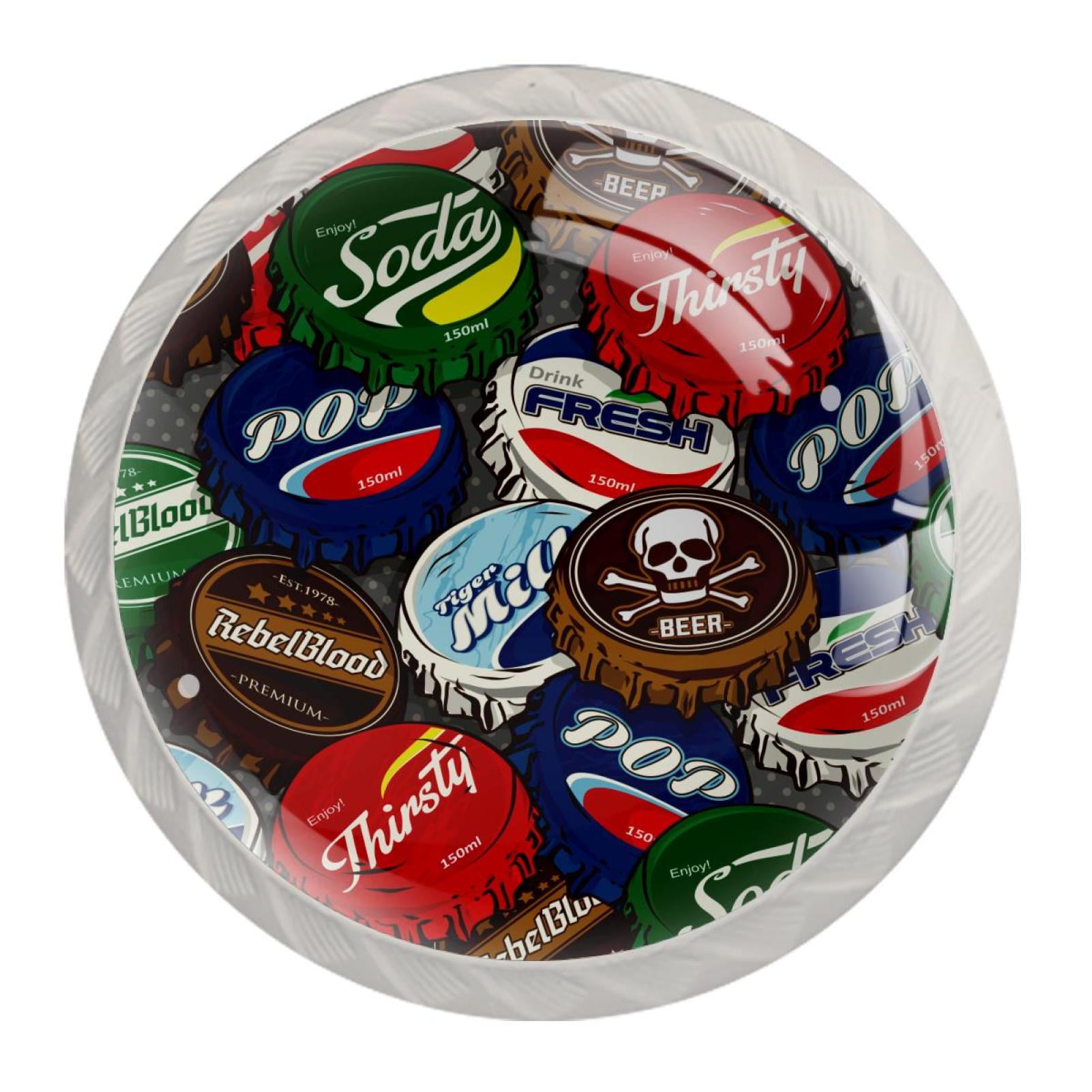 4 Pcs Cap Knobs for Kitchen Cabinet Cupboard Dresser Bookcase Drawer ...