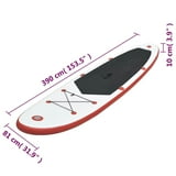 vidaXL Stand Up Paddle Board Set SUP Surfboard Inflatable Red and White ...