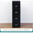 Pemberly Row 4-Drawer Vertical Black Metal Filing Cabinet, Pre ...