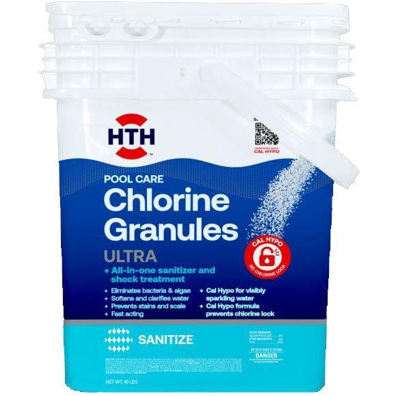 HTH Ultra Pool Shock - Calcium Hypochlorite (Cal-Hypo) - 40 Pound ...